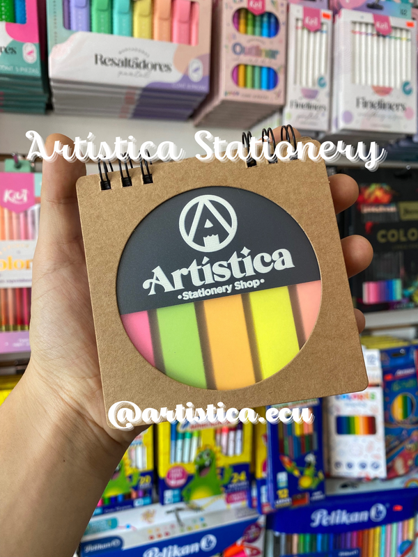 Block de libreta y banderines – Artística Stationery